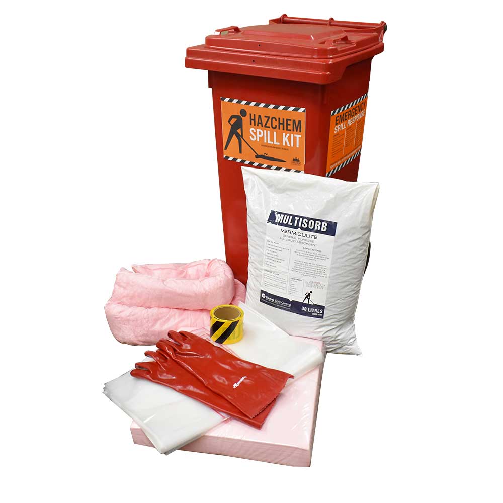 Hazchem Chemical Wheelie Bin Spill Kits - 120L – Titan Safety