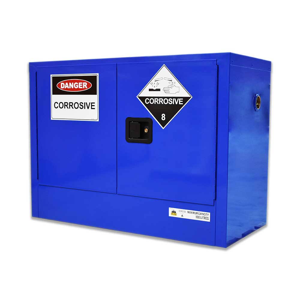 100L Corrosive Storage Cabinets: Storage for Class 8 Liquids – Titan Safety