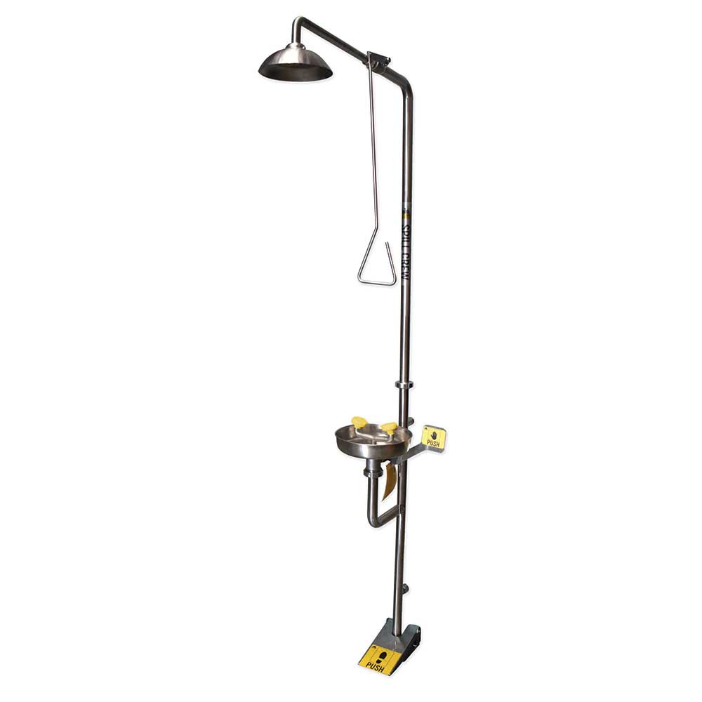 Combination Safety Shower with Eye/Face Wash Station – Titan Safety
